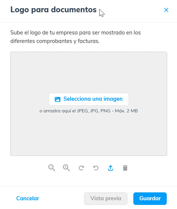 Subir logo para documentos - POS Inicio / Esencial - Portal de Clientes ...