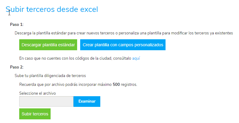 Importar terceros desde excel - POS Gastrobar PRO